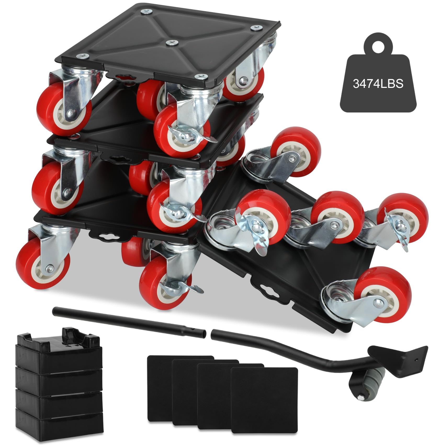 Mua Upgrade 4 Pack Furniture Dolly Movers with 5 Wheels, Furniture ...