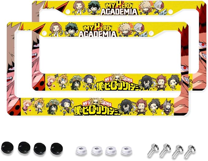 Amazon.com: Suguroo My Hero Academia License Plate Frame Glitter Bling ...