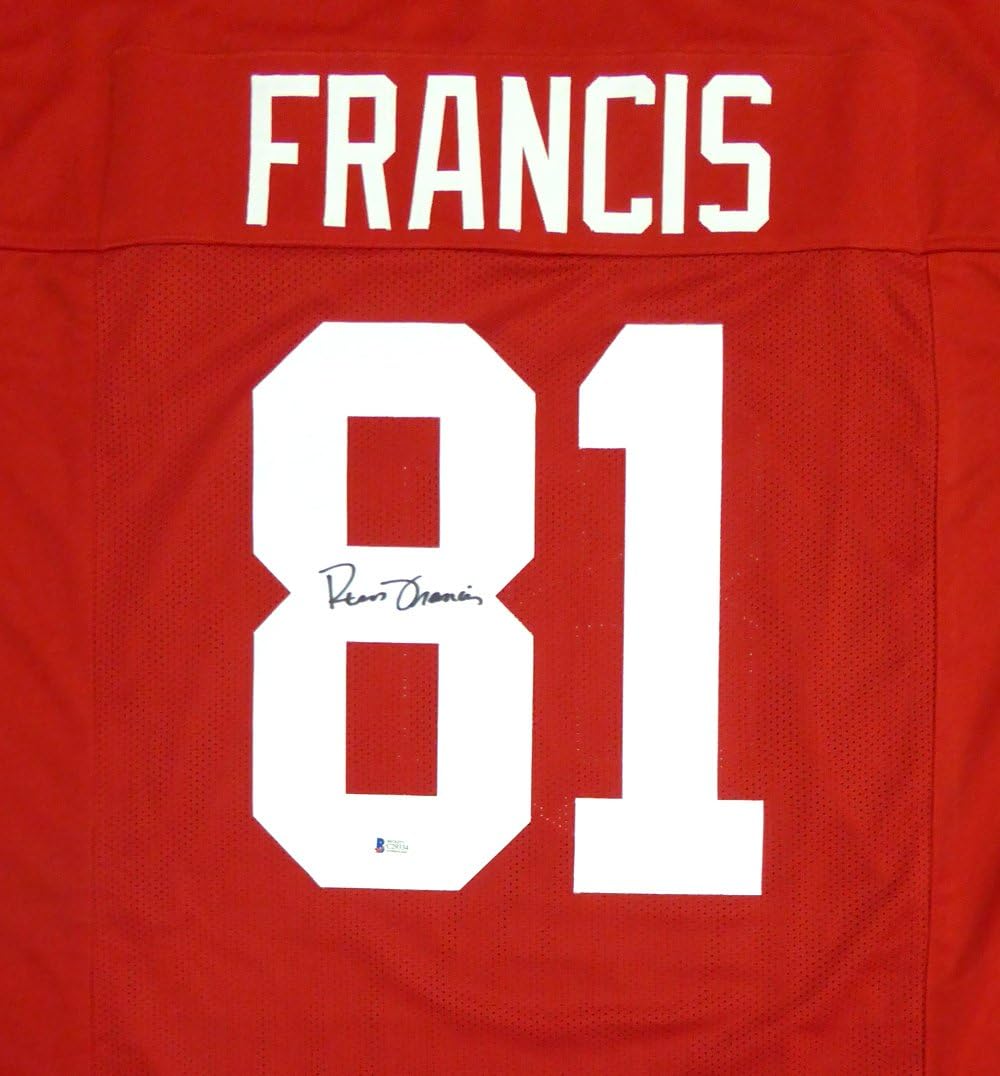 San Francisco 49ers Russ Francis Hand Signed Autographed Red Jersey ...