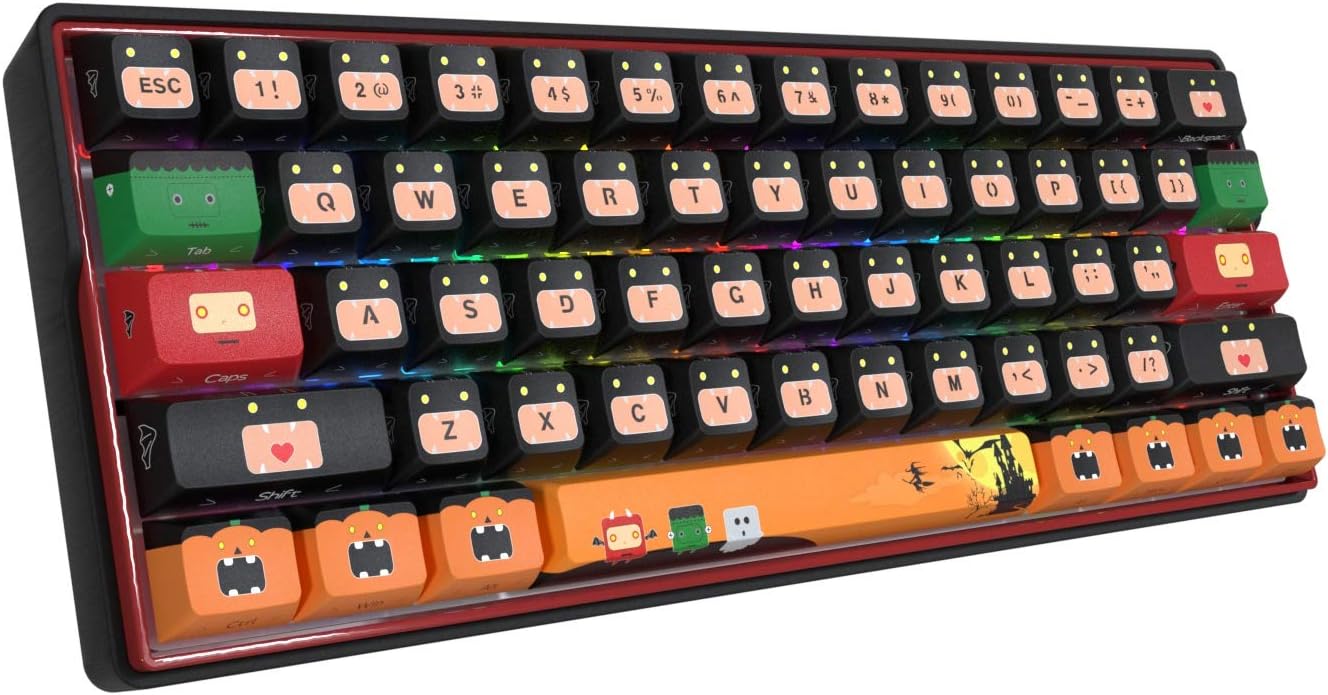 KEMOVE Ghost Theme DK61 60% Hot Swappable Mechanical Gaming Keyboard ...