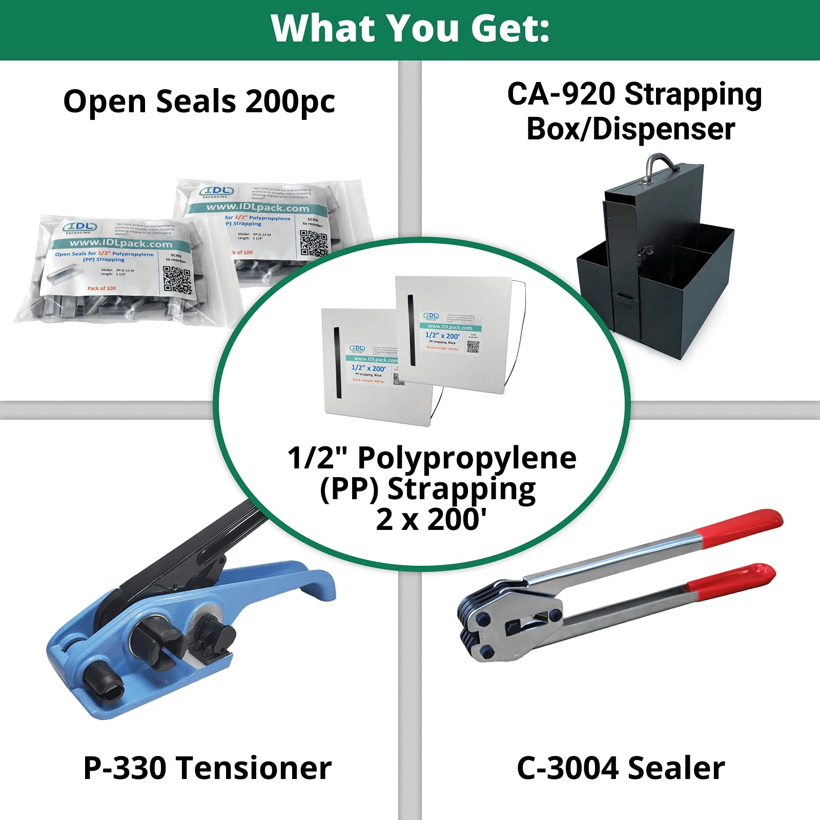 Mua IDL Packaging Portable Ultimate 1/2" x 400' Polypropylene (PP ...