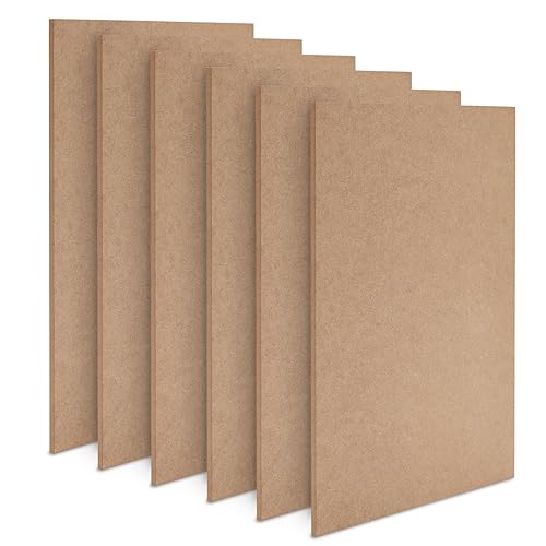 Bright Creations 6 Pack 11x14 MDF Wood Chipboard Sheets, 1/4 Inch Thick ...
