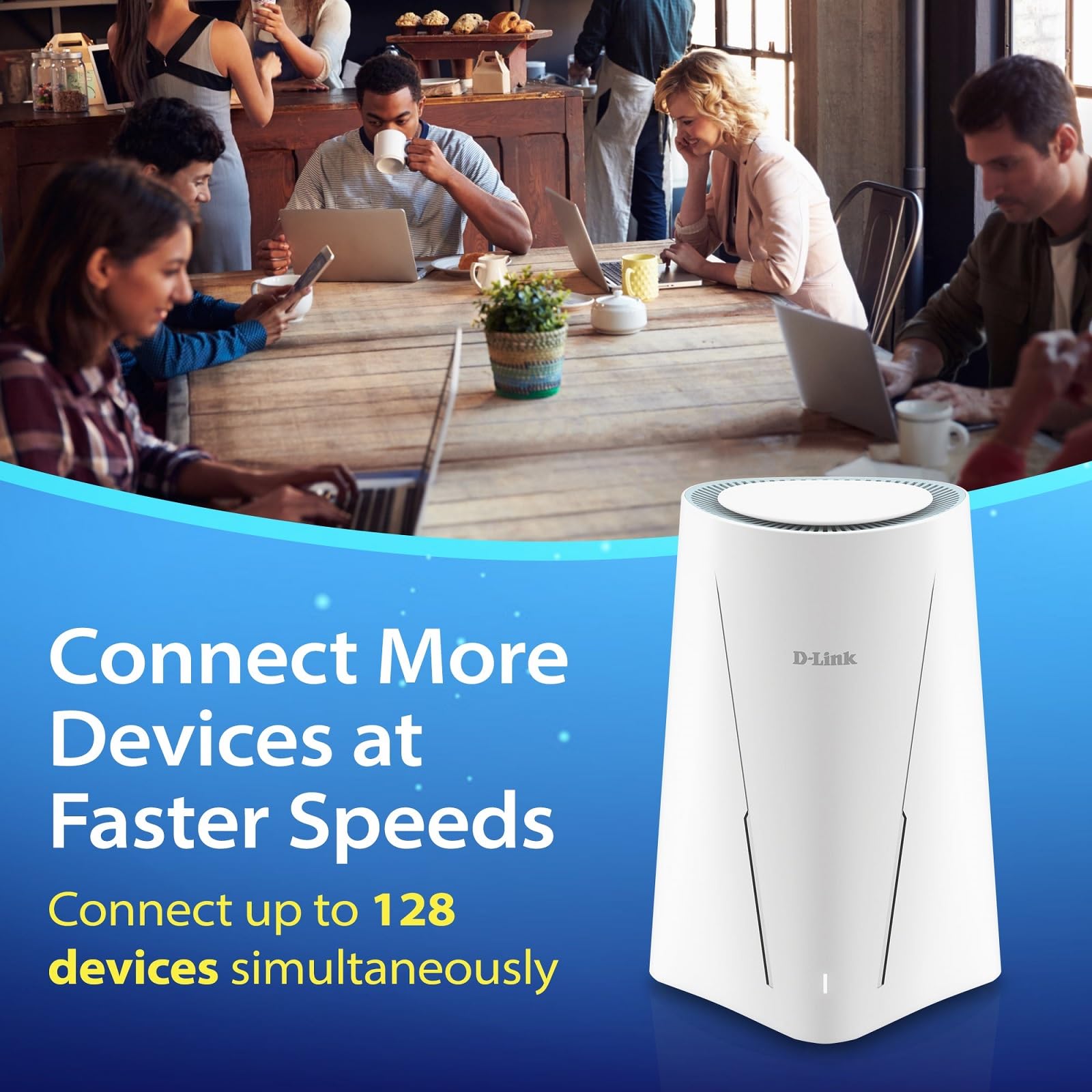 D-Link AX3000 5G NR Cellular Gateway WiFi 6 Router, Optimized High-Gain Antennas, Dual-WAN ...