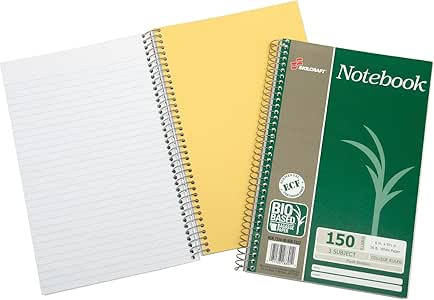 Amazon.com : NOTEBOOK, SPIRAL, COLLG, 6X9.5 : Office Products