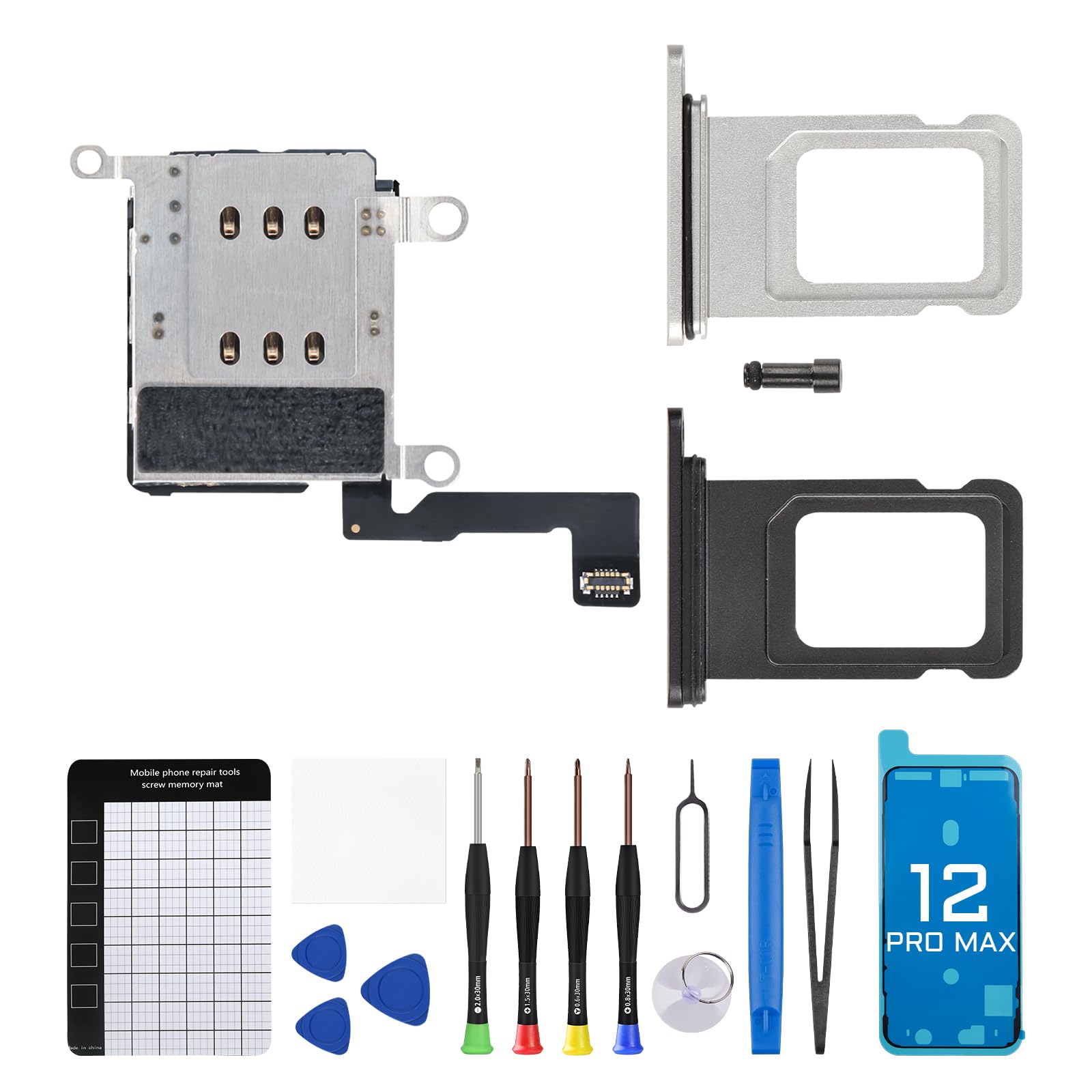 Mua Risidamoy for iPhone 12 PRO MAX Dual SIM Card Reader Flex Cable ...