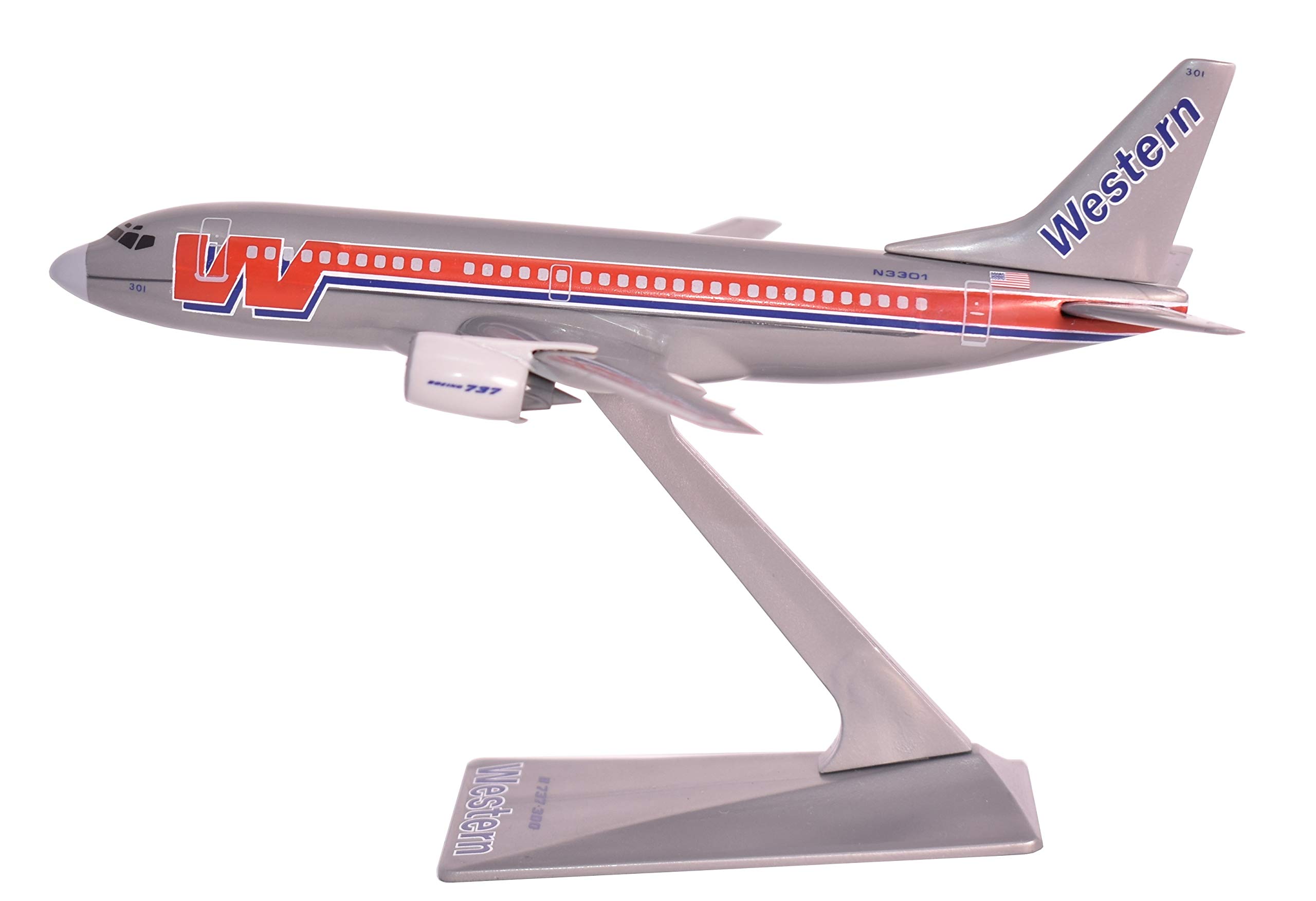 Buy Flight Miniatures Western Airlines Bare Metal Boeing 737-300 1:200 ...