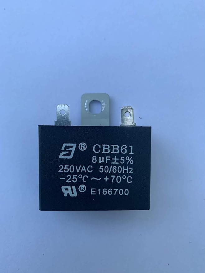 CBB61 8uf +_5% 250vac, 50/60HZ, AC Motor Capacitor with mounting ...