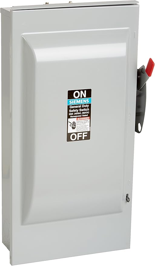 SIEMENS GNF324R 200 Amp, 3 Pole, 240-Volt, 3 Wire, Non-Fused, General ...