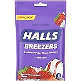 Amazon.com: Halls Breezers Creamy Strawberry Throat Drops - 25 Drops (1 ...