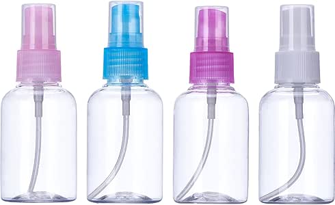 Pulverizador Transparente Set de Botella de Spray de Viaje, 4 Piezas ...