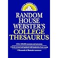 Random House Webster's College Thesaurus: House, Random: 9780375400667 ...