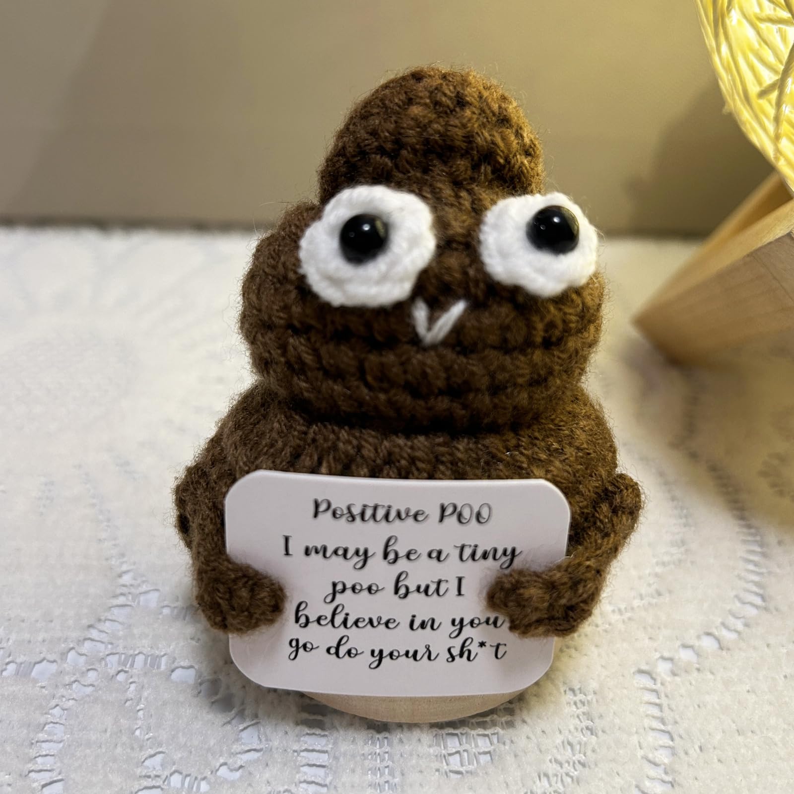 Gwindrise Positive Poo with Stand, Funny Gifts for Men Brother Best ...