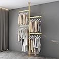 Amazon.com: Yesbon Heavy Duty Clothes Rack 4 Bars Telescopic Coat ...