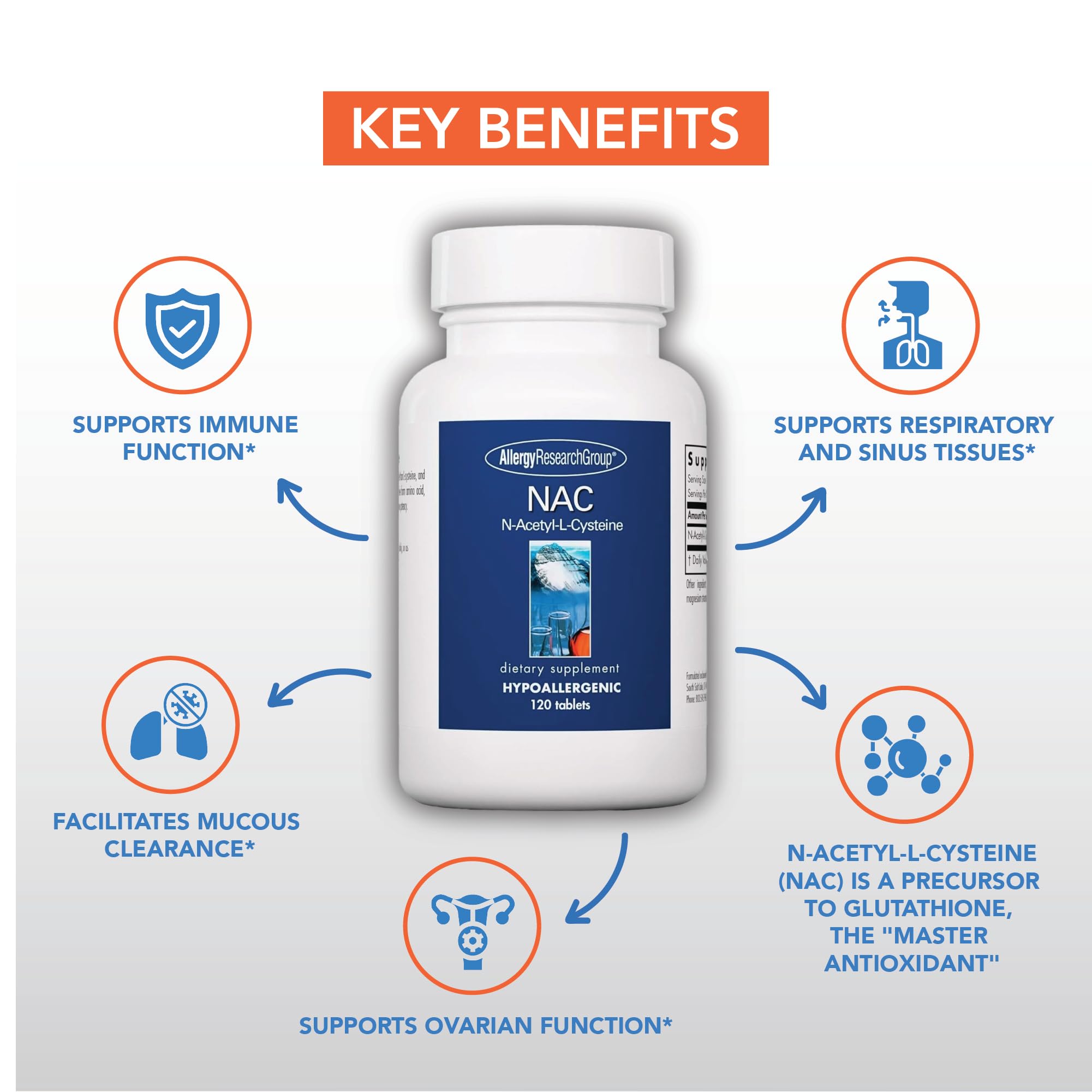 Mua Allergy Research Group NAC Supplement - N-Acetyl-L-Cysteine ...