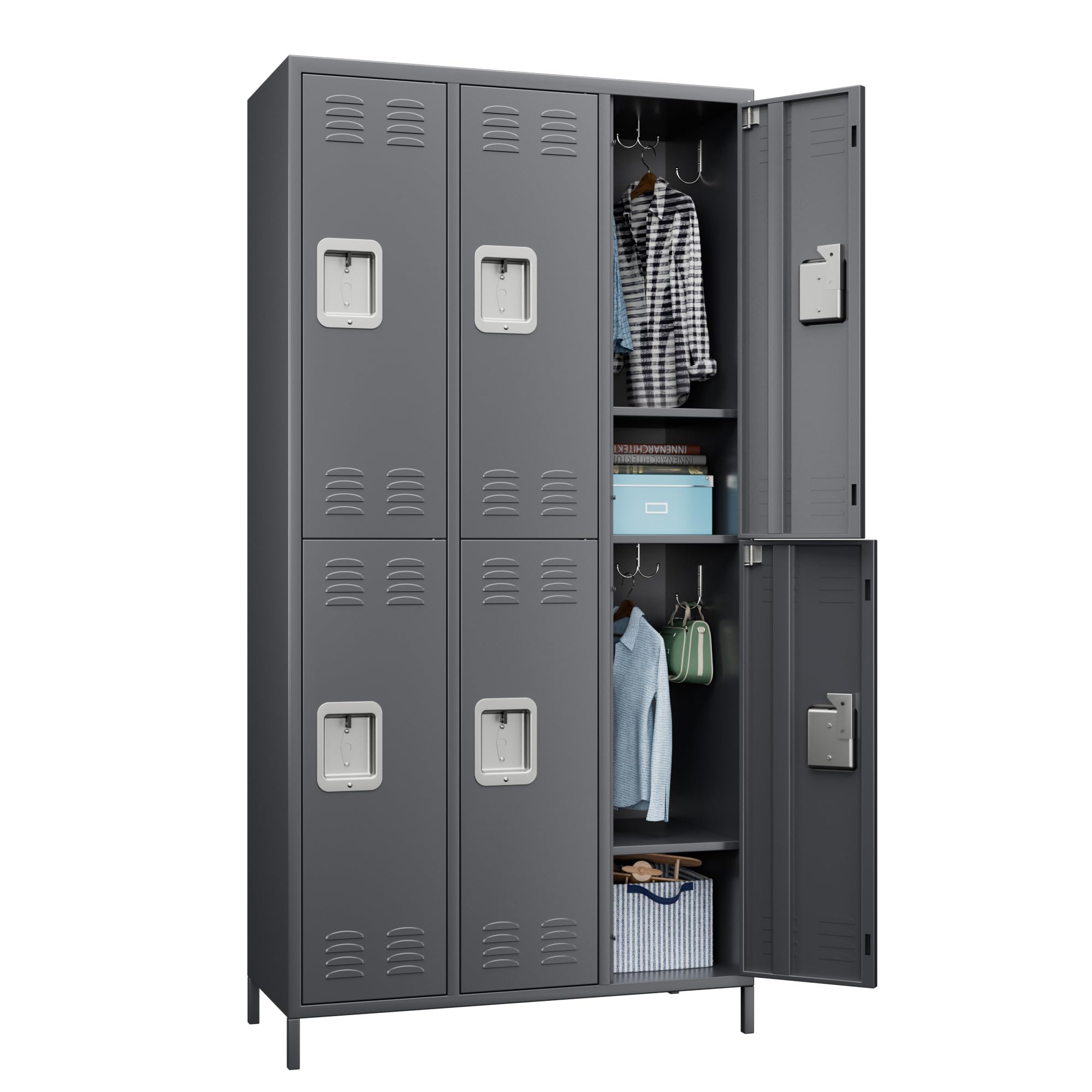 Mua SPKAPO 72" Tall Locker with 6 Doors and Pothook,Tier Locker,Metal ...