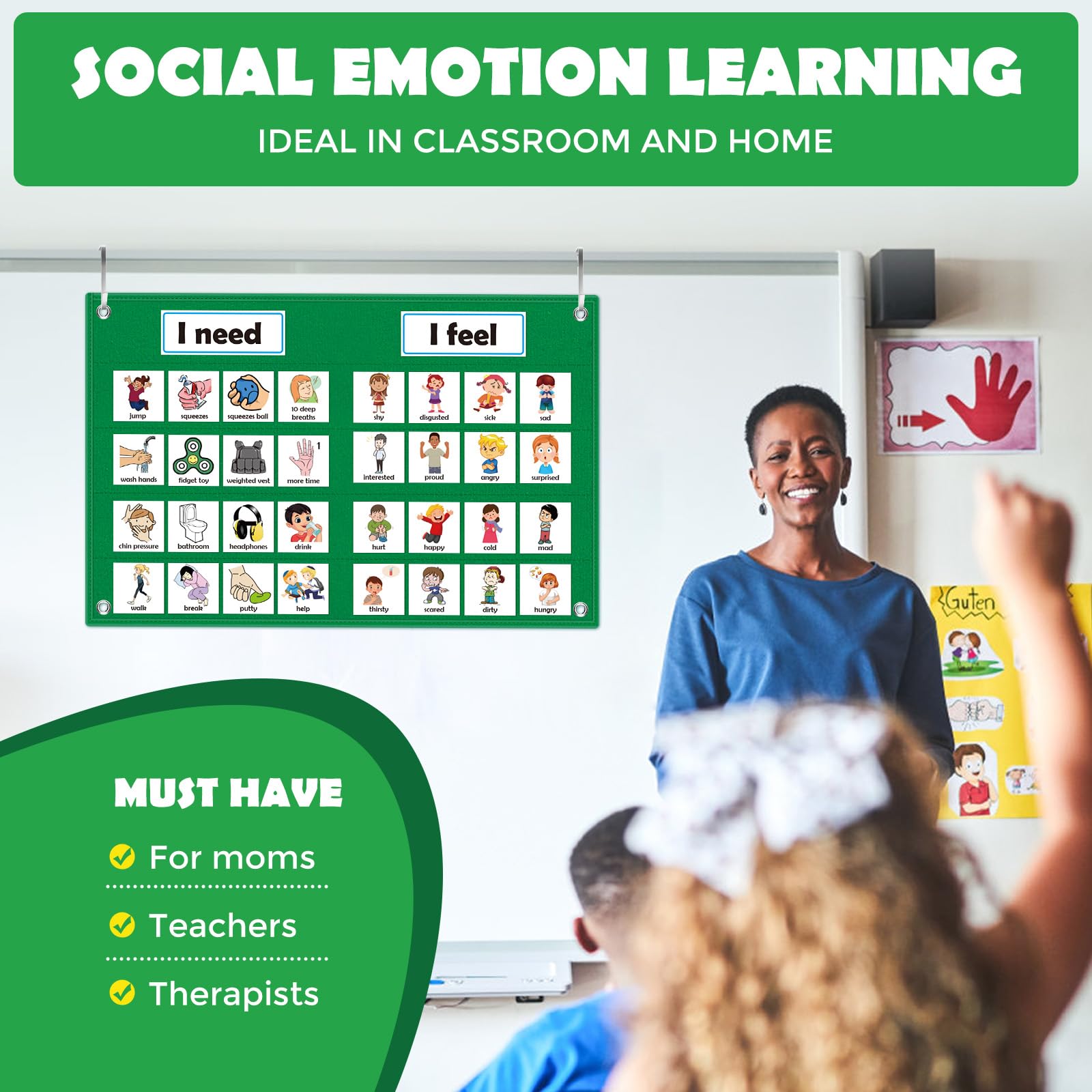 Mua Feelings Chart For Preschool Teacher Supplies, Social Emotional ...