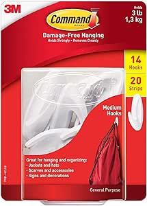 Amazon.com: Command Medium Designer Hooks, 14 Hooks, 20 Strips ...