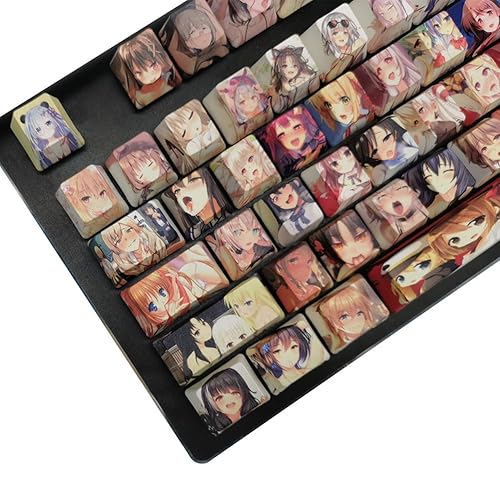 Keycaps 108 PBT Dye Sublimation OEM Profile Japanese Anime Keycaps for ...