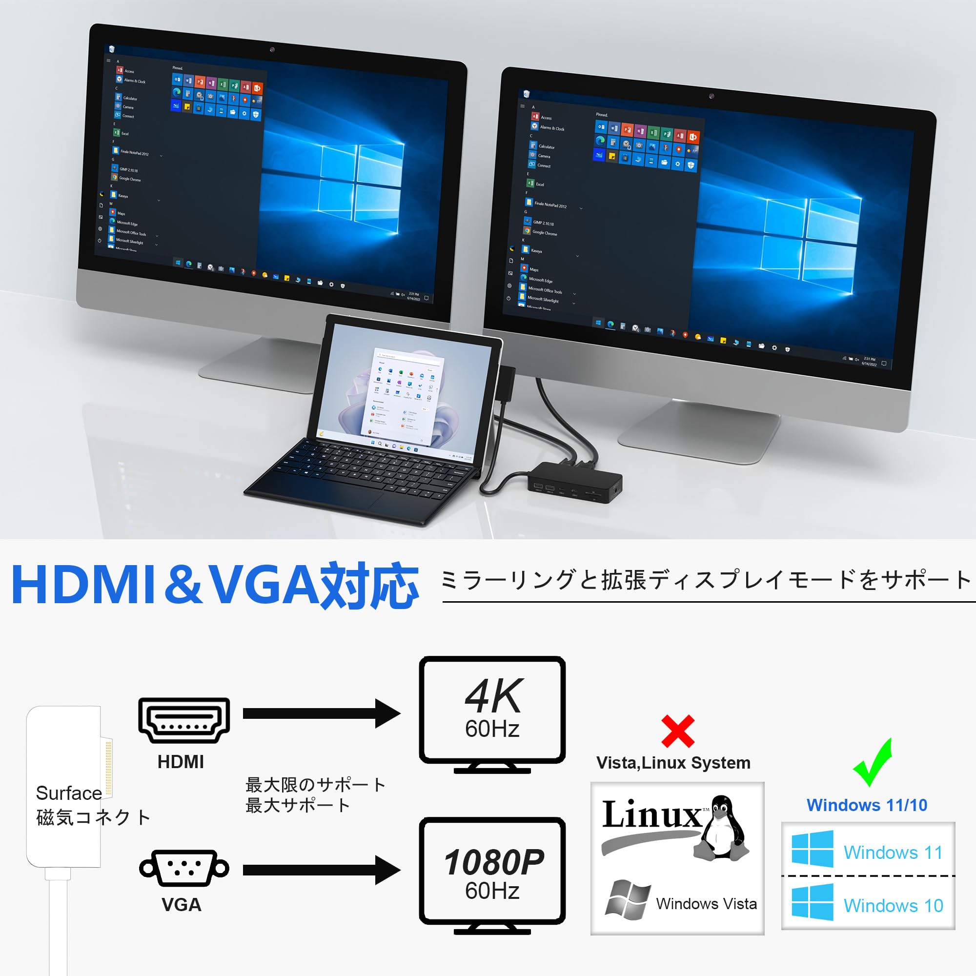 Mua Surface Dock Surface Dock 2 Surface Triple Display (4K HDMI +VGA ...