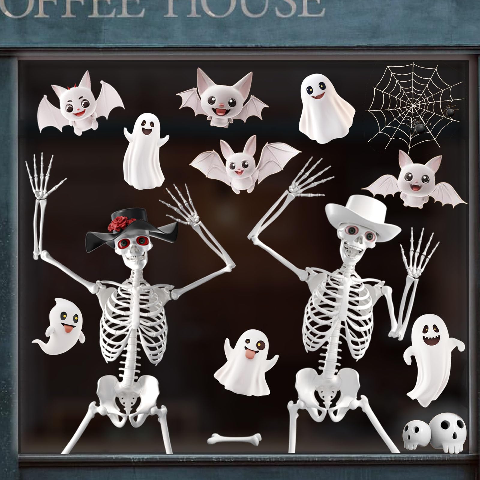 Extra Large Halloween Window Clings Decorations for Glass Window ...