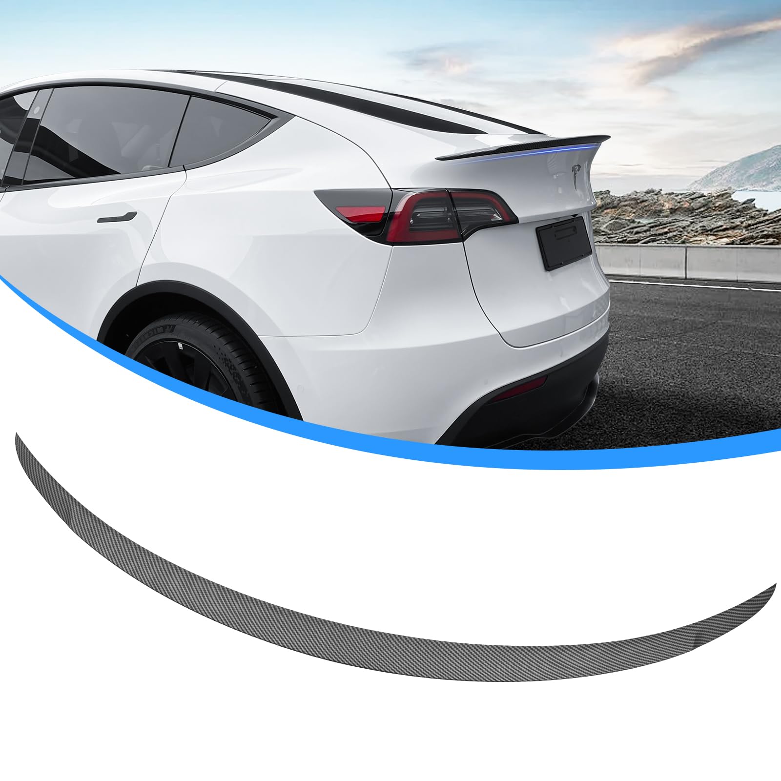 KUNIST for 2025 Newest Tesla Model Y Rear Spoiler Wing Model 3 Rear ...