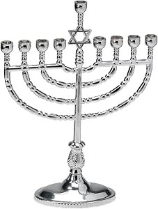 Amazon.com: Rite Lite Chanukah Mini Menorah Set with Candles - Aluminum ...