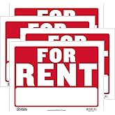 Amazon.com: BAZIC For Rent Sign 9"X12", For Rent Rental House Home ...