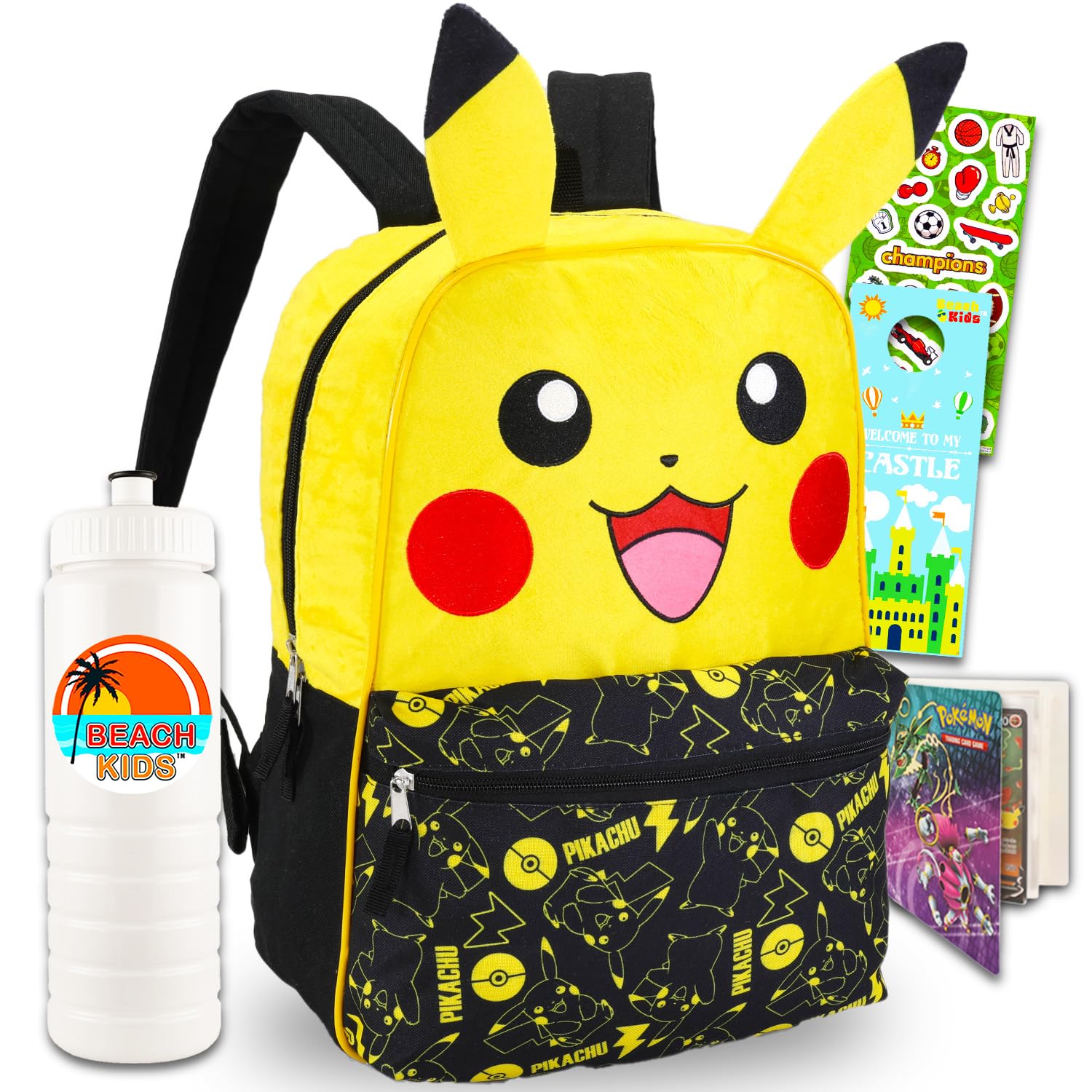 Nintendo Pikachu Backpack for Boys - Bundle with 16" Pokemon Backpack ...