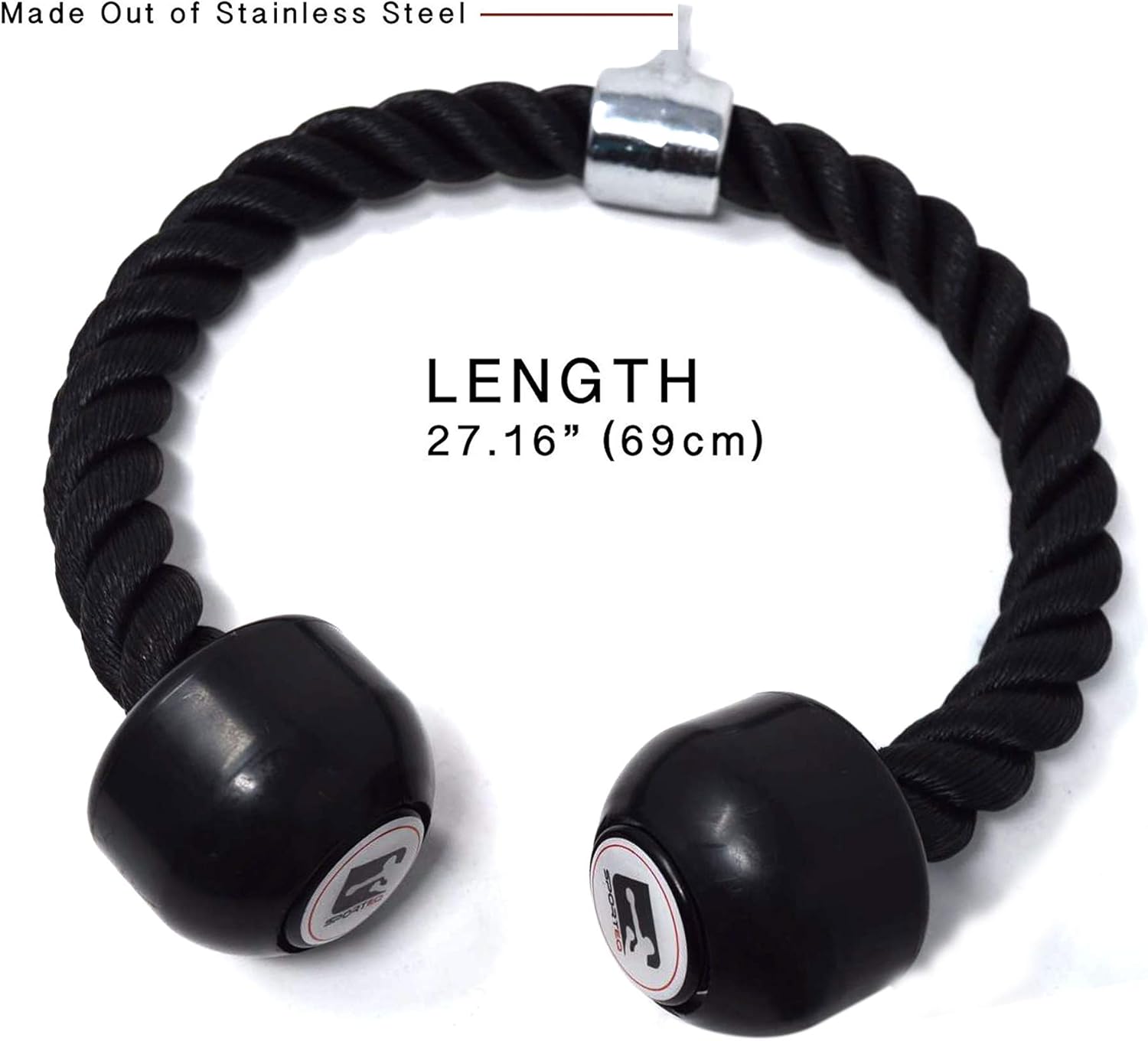 Push Pull Down Cord Tricep Rope Multi Gym Bodybuilding Cable Attachment ...