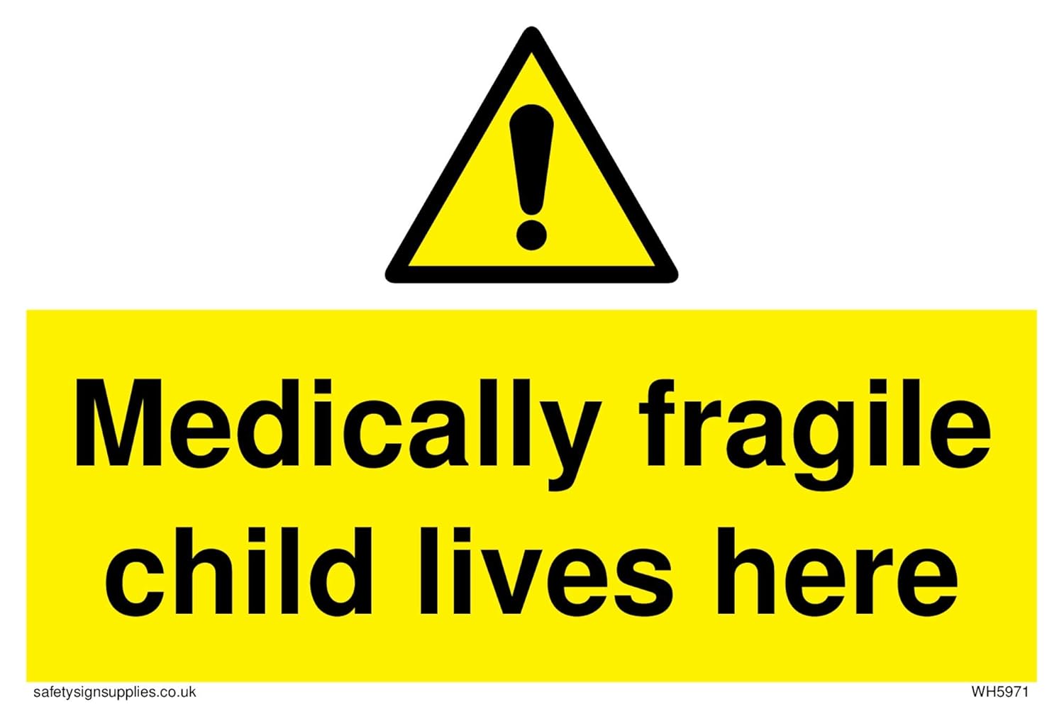Medically fragile child lives here sign – Vinyl/Sticker – BigaMart