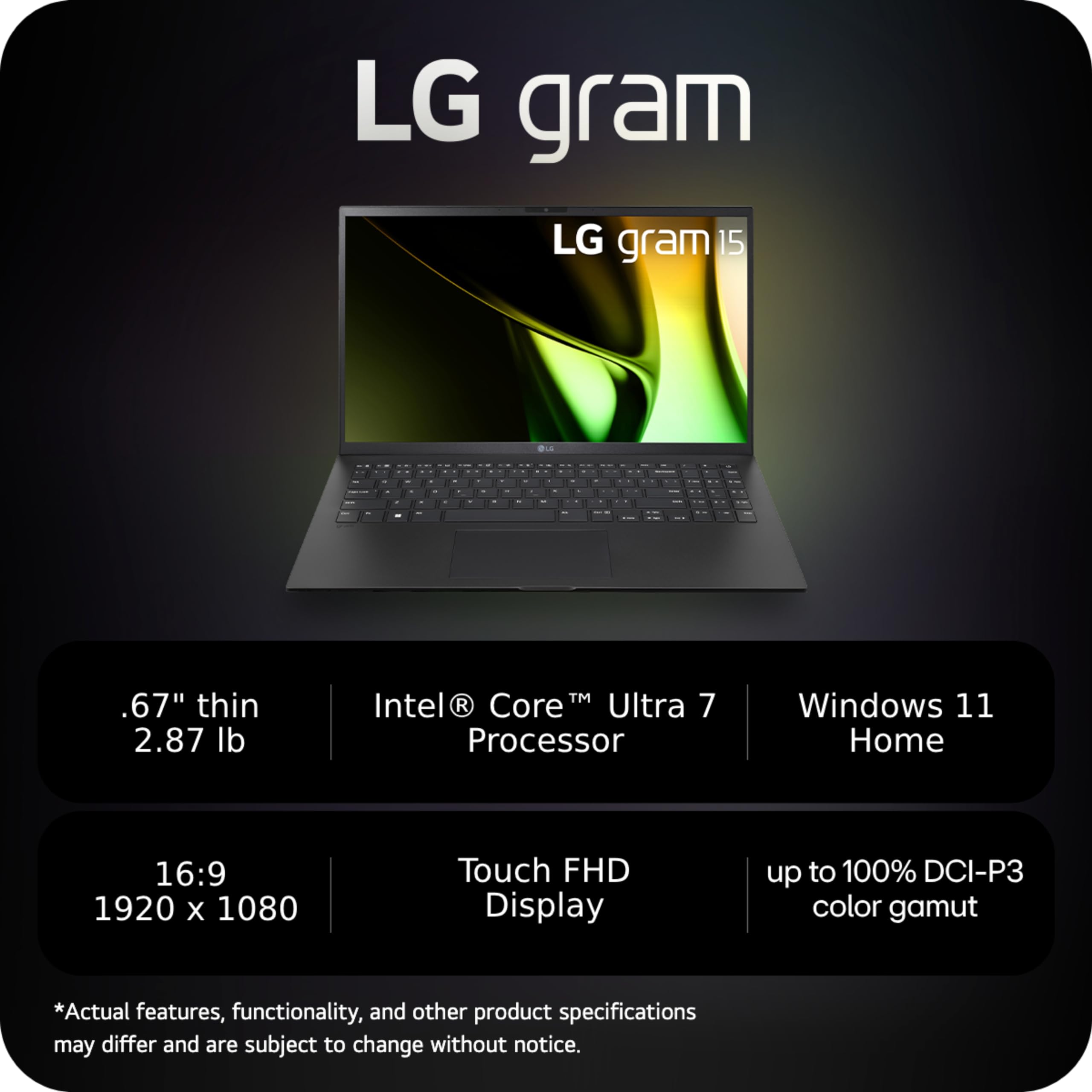 Mua LG gram 15-inch Lightweight Laptop, Intel Evo Edition - AI-enabled ...