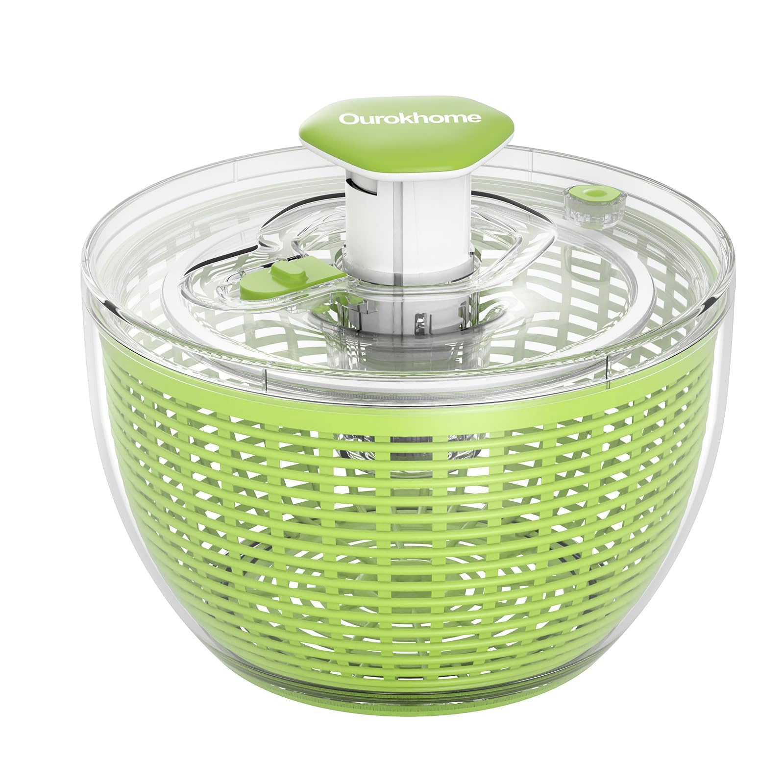 Ourokhome Salad Spinner Lettuce Dryer, One handed Easy Press Large ...