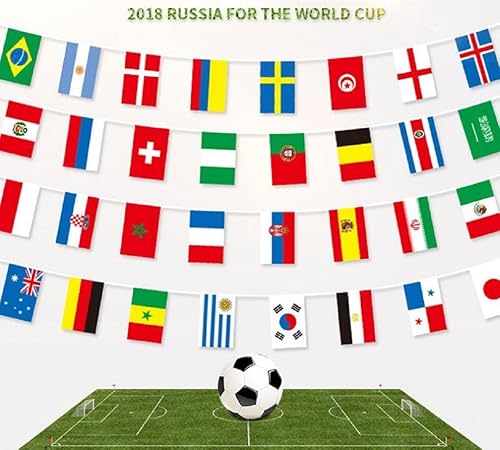 8 Metres FIFA World Cup Top 32 Nations Small Flags | World Cup Fabric ...