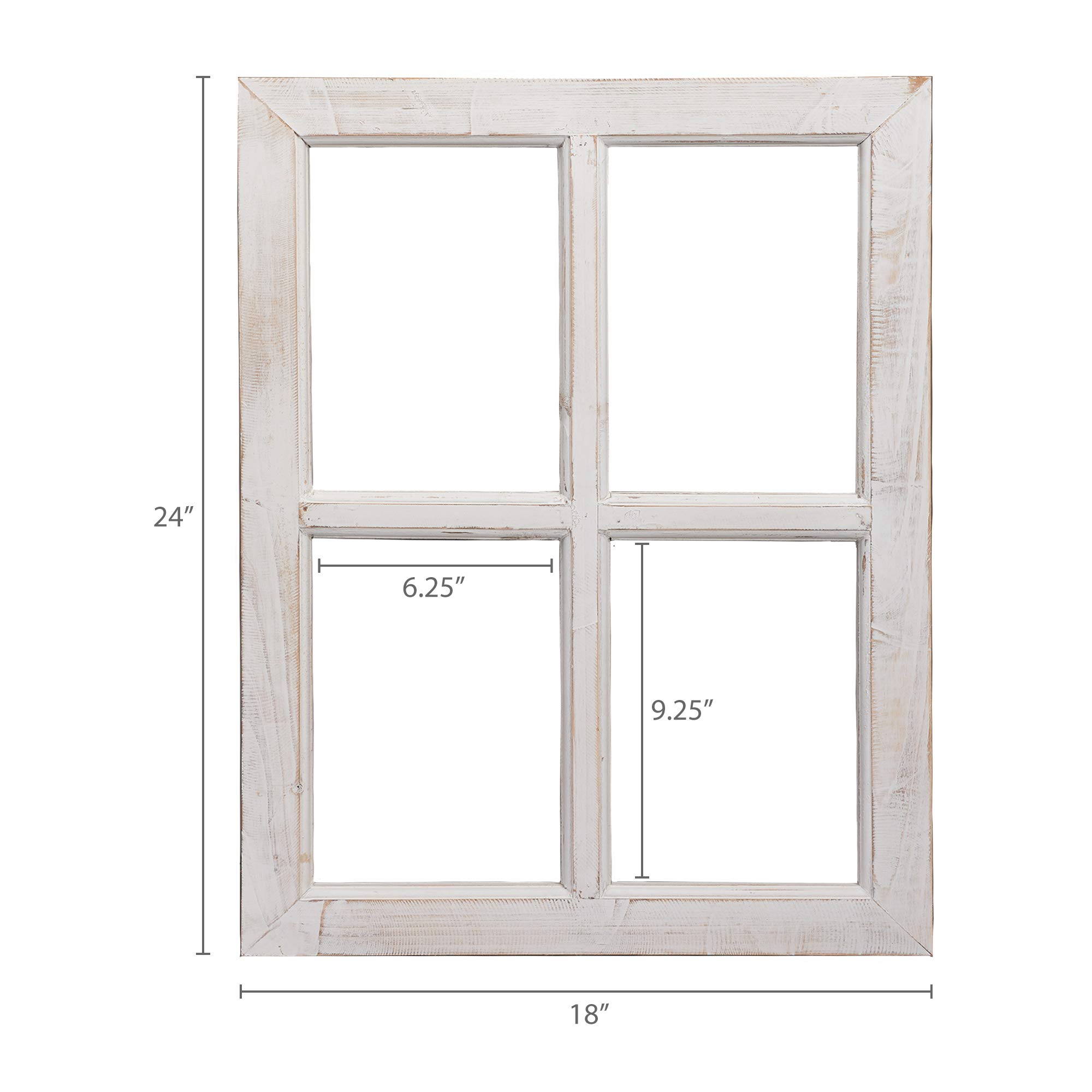 Barnyard Designs Rustic White Barn Wood Window Frames, Decorative ...