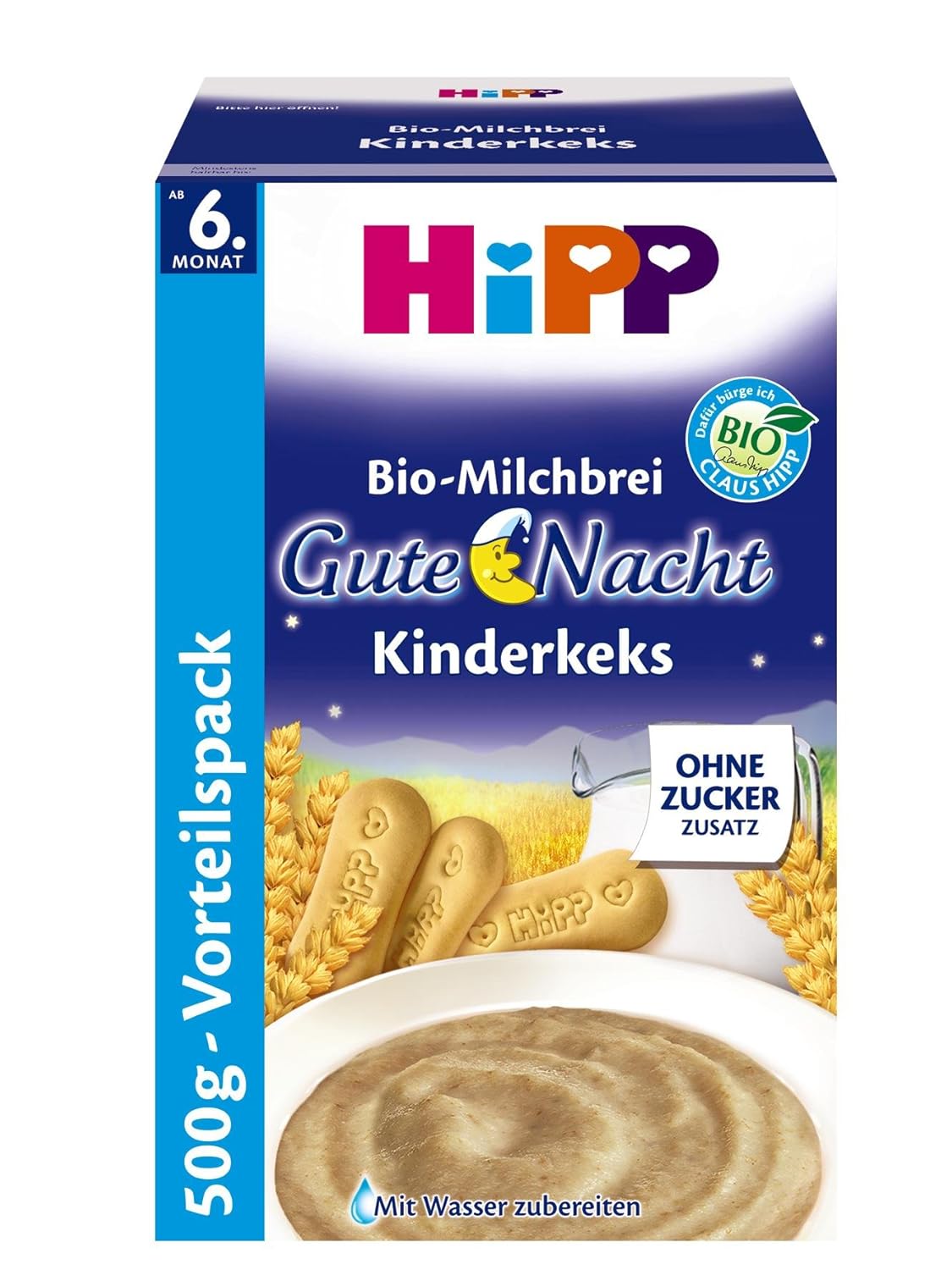 HiPP Gute-Nacht-Brei Kinderkeks, 4er Pack (4 x 500 g): Amazon.de ...