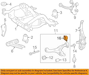Amazon.com: Mercedes-Benz 166 330 02 43, Suspension Control Arm Bushing ...