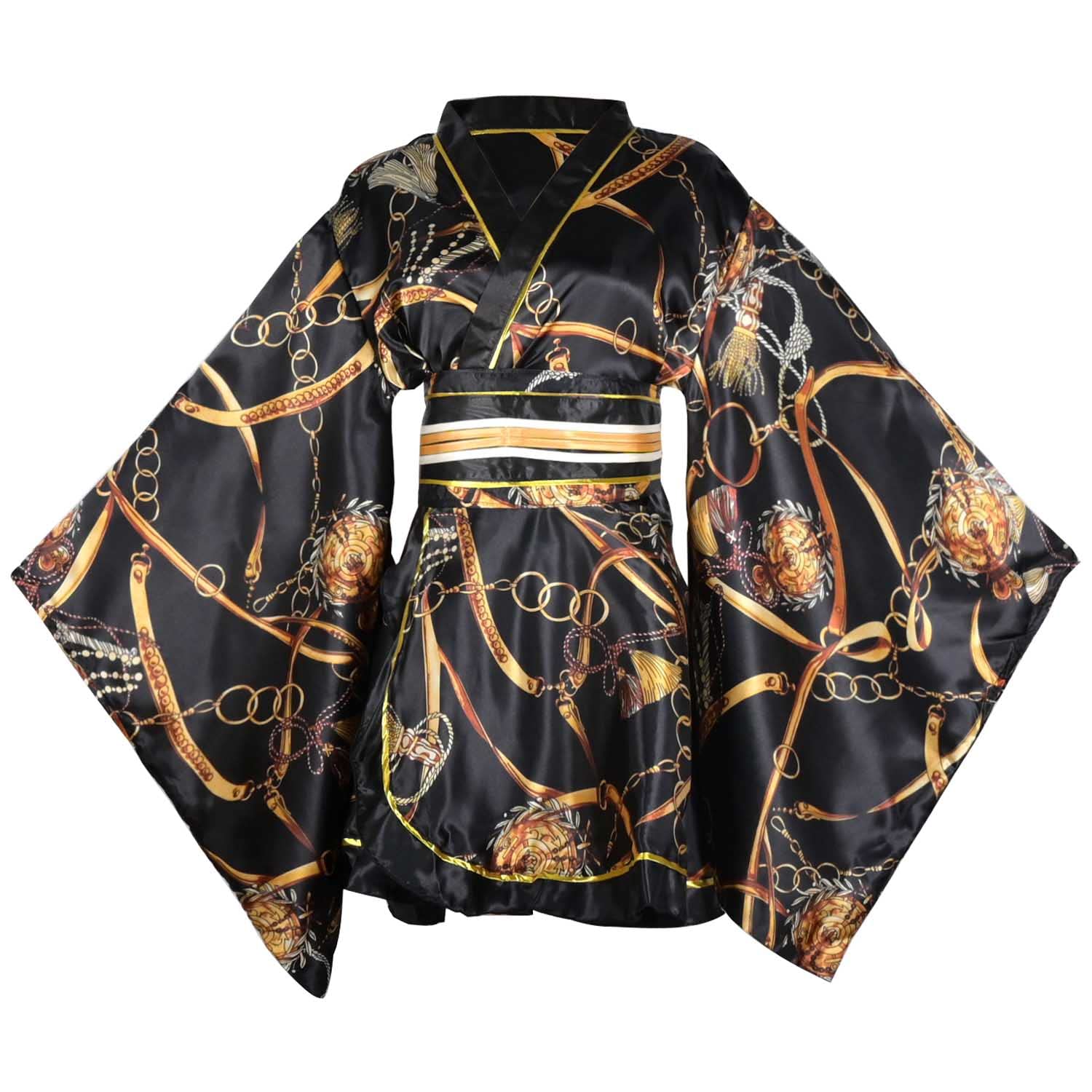 Women's Short Kimono Dress Floral Print Japanese Traditional Sexy ...