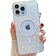 Amazon.com: ASONCE Cute Glitter for iPhone 15 Pro Max Case [Compatible with MagSafe] Magnetic ...