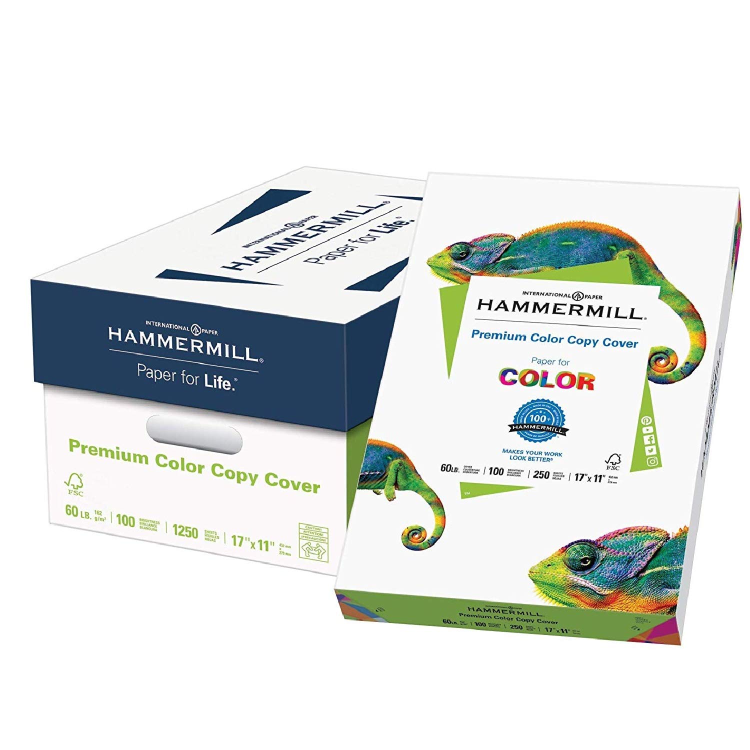 Hammermill Cardstock, Premium Color Copy, 100 lb, 17 x 11-3 Pack (750 ...