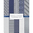 Navy Blue Patterns Scrapbook Paper: Decorative Craft Pages For Card ...