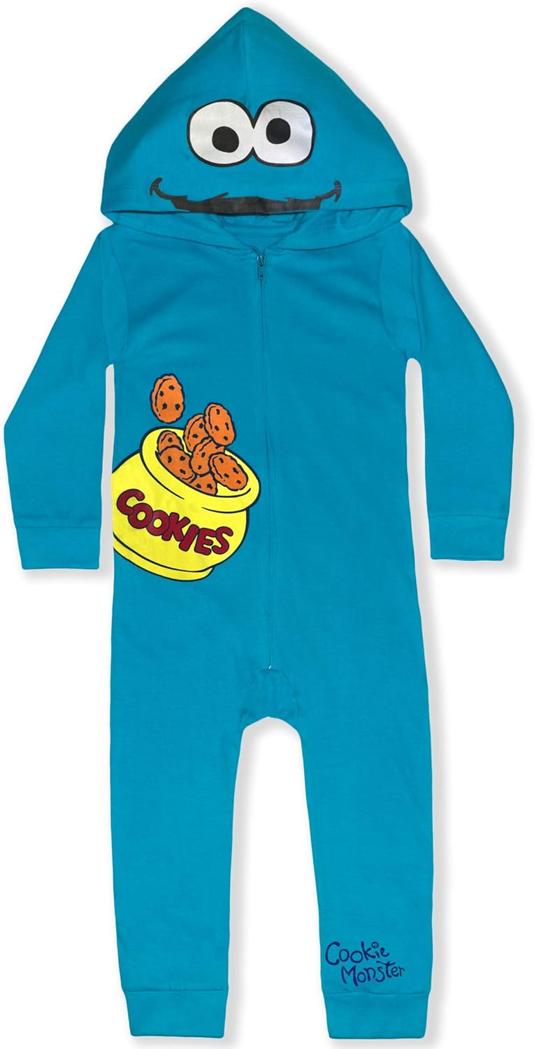 Amazon.com: Sesame Street Boy's Hooded Coverall Onesie: Clothing
