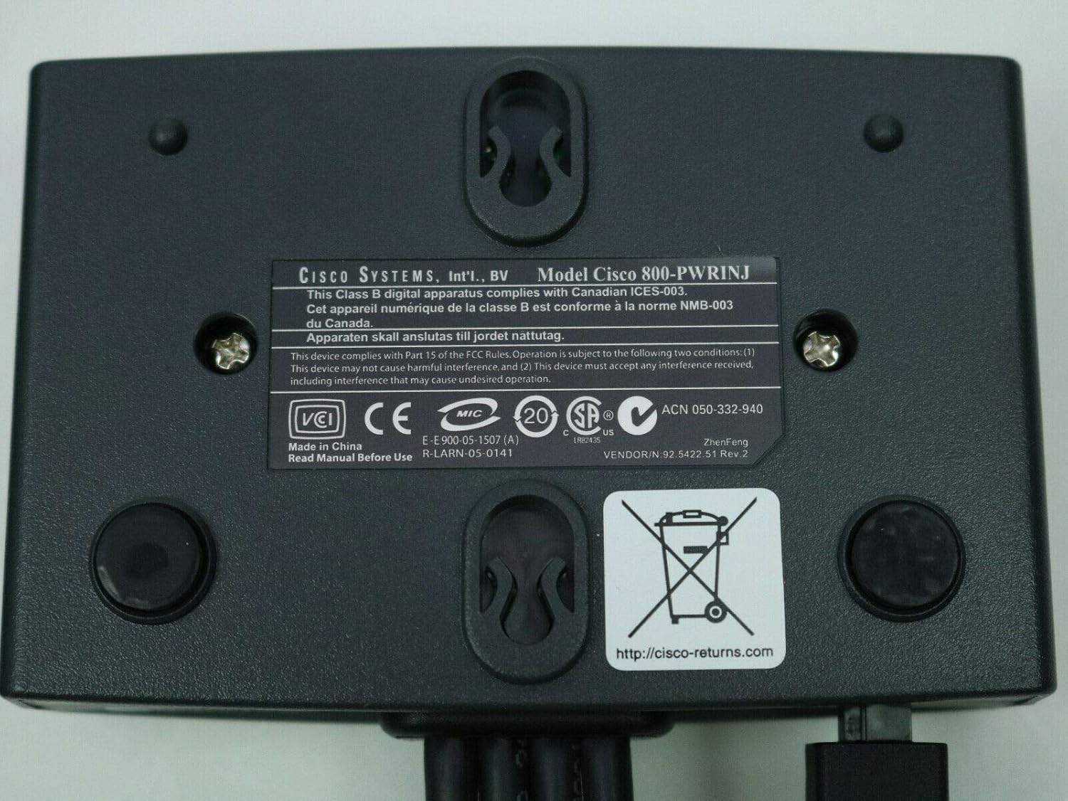 Cisco 800-PWRINJ 4-Port Inline 802.3af Power Module + Power Supply Unit ...