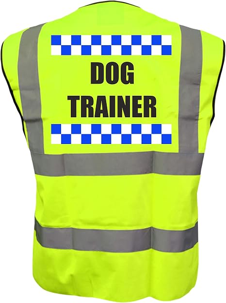 Sillitoe Dog Trainer, Dog Walking Yellow Hi Vis Viz Safety Vest ...