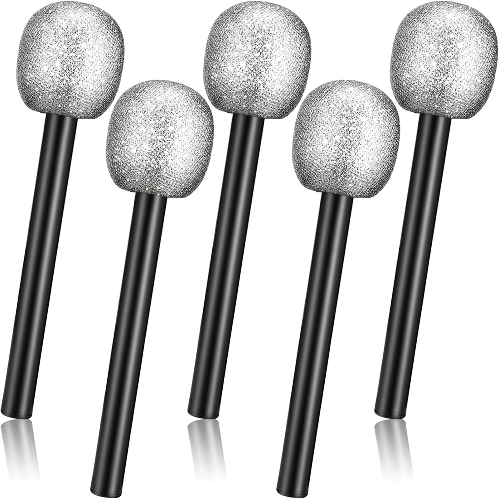 Mua Facmogu 5 Packs Glitter Microphone Props, Fake Plastic Pretend ...