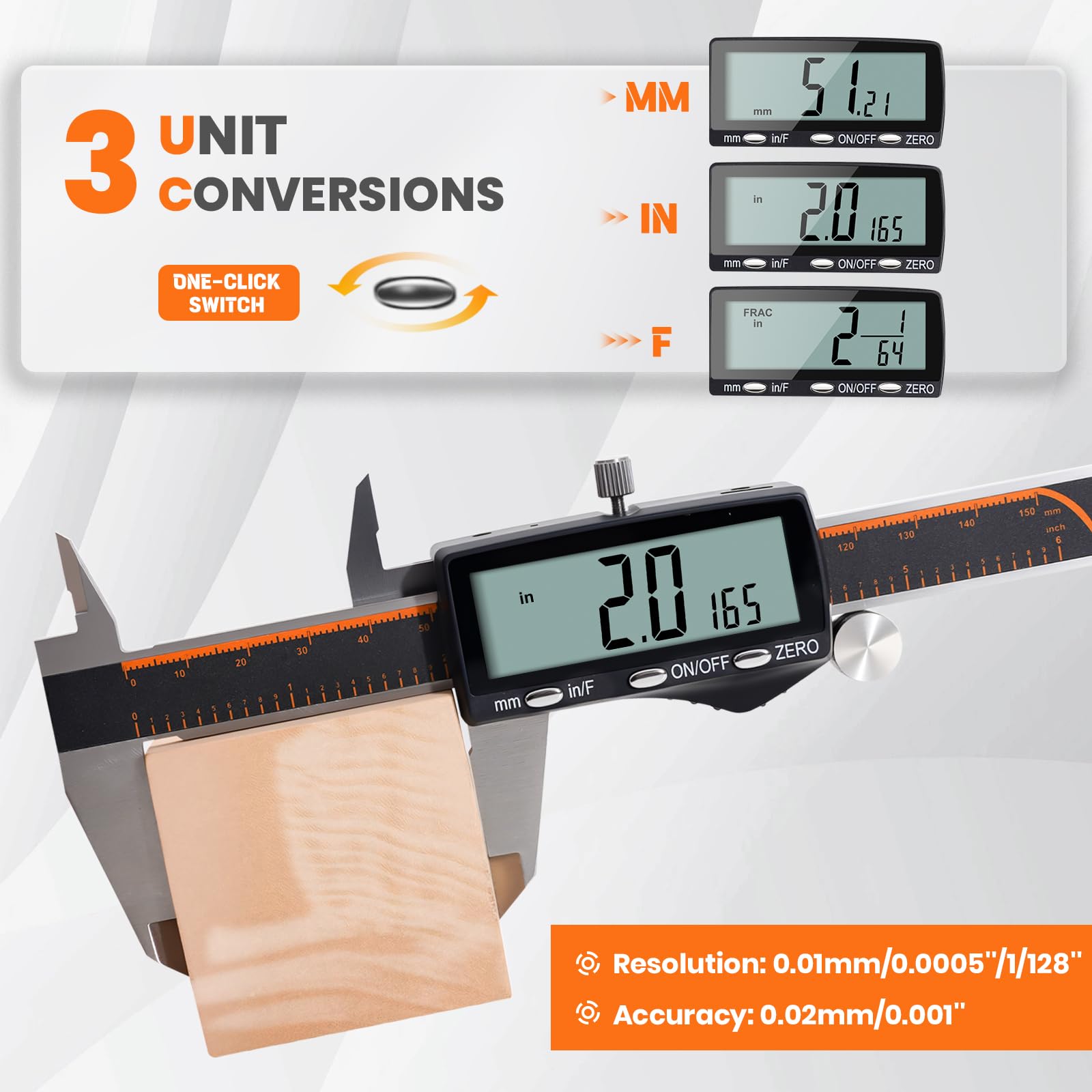 Mua HARDELL Digital Caliper, Rechargeable Calipers with Large LCD ...