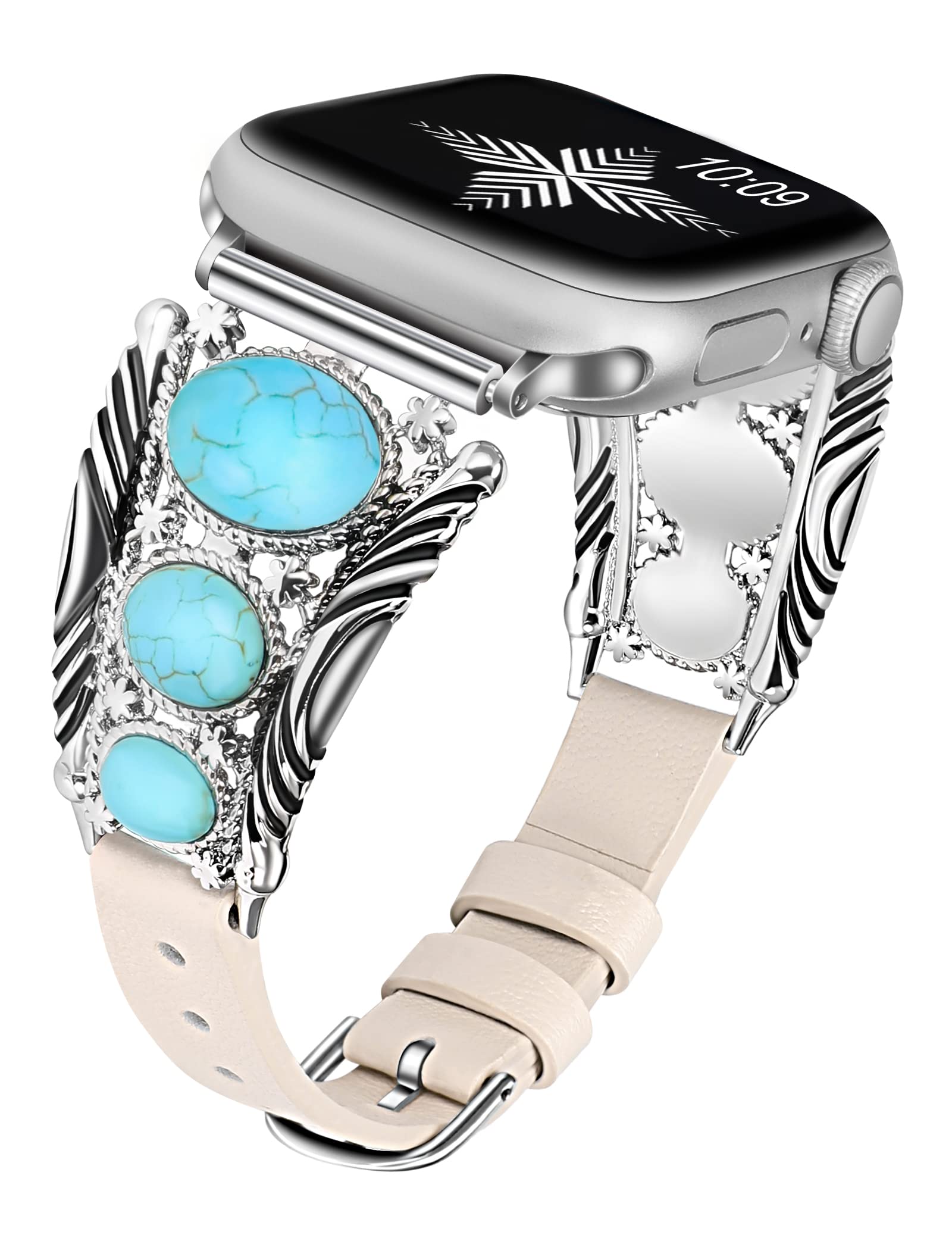 Minyee Leather Band Compatible with Apple Watch Band Women 38/40/41/42 ...