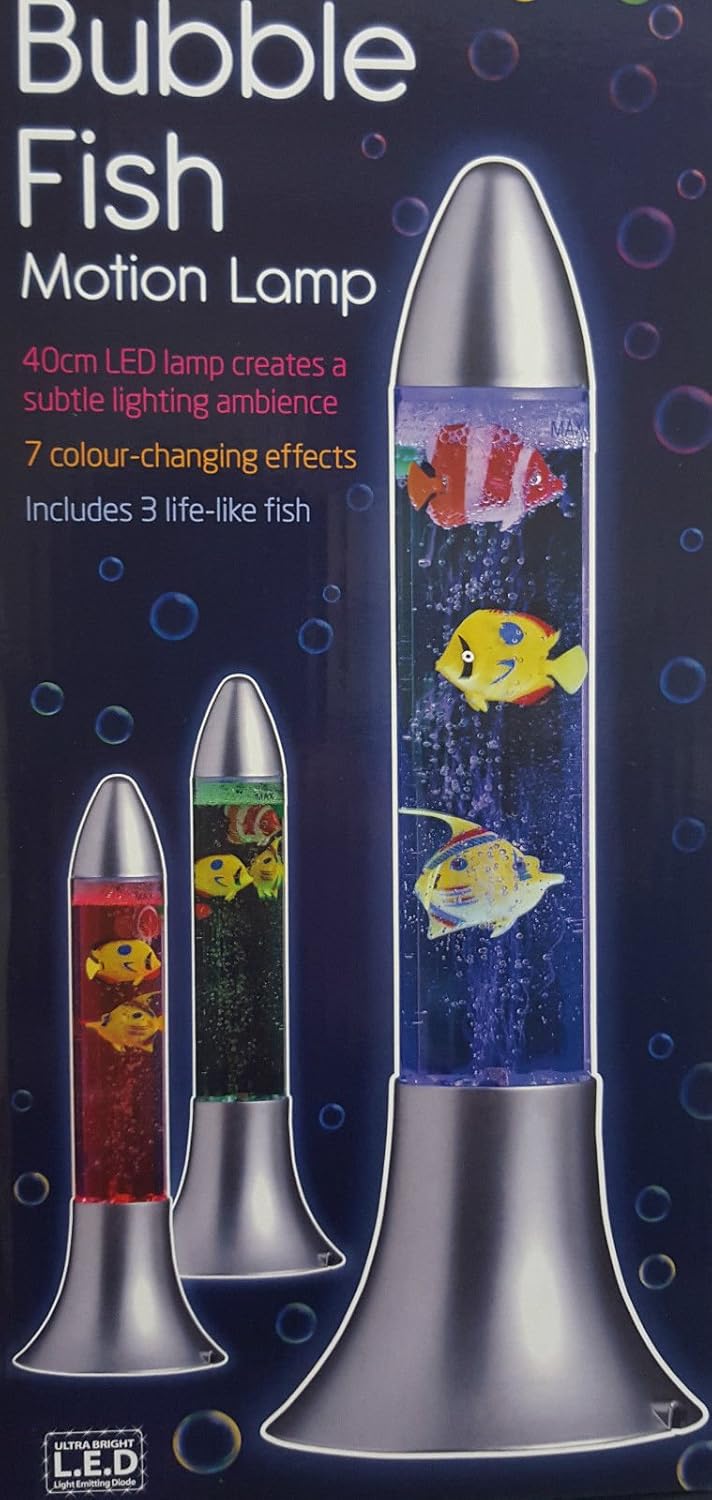 COLOUR CHANGING BUBBLE FISH MOTION LAVA LAMP: Amazon.co.uk: Lighting
