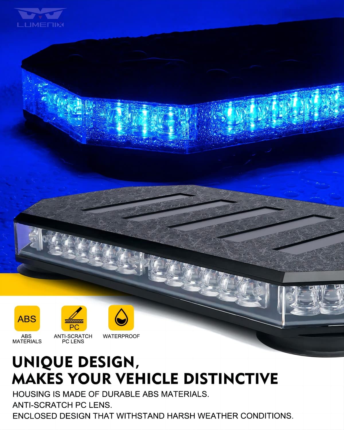 Mua LUMENIX 42 LED Roof Top Strobe Beacon Light Bar Hazard Warning ...