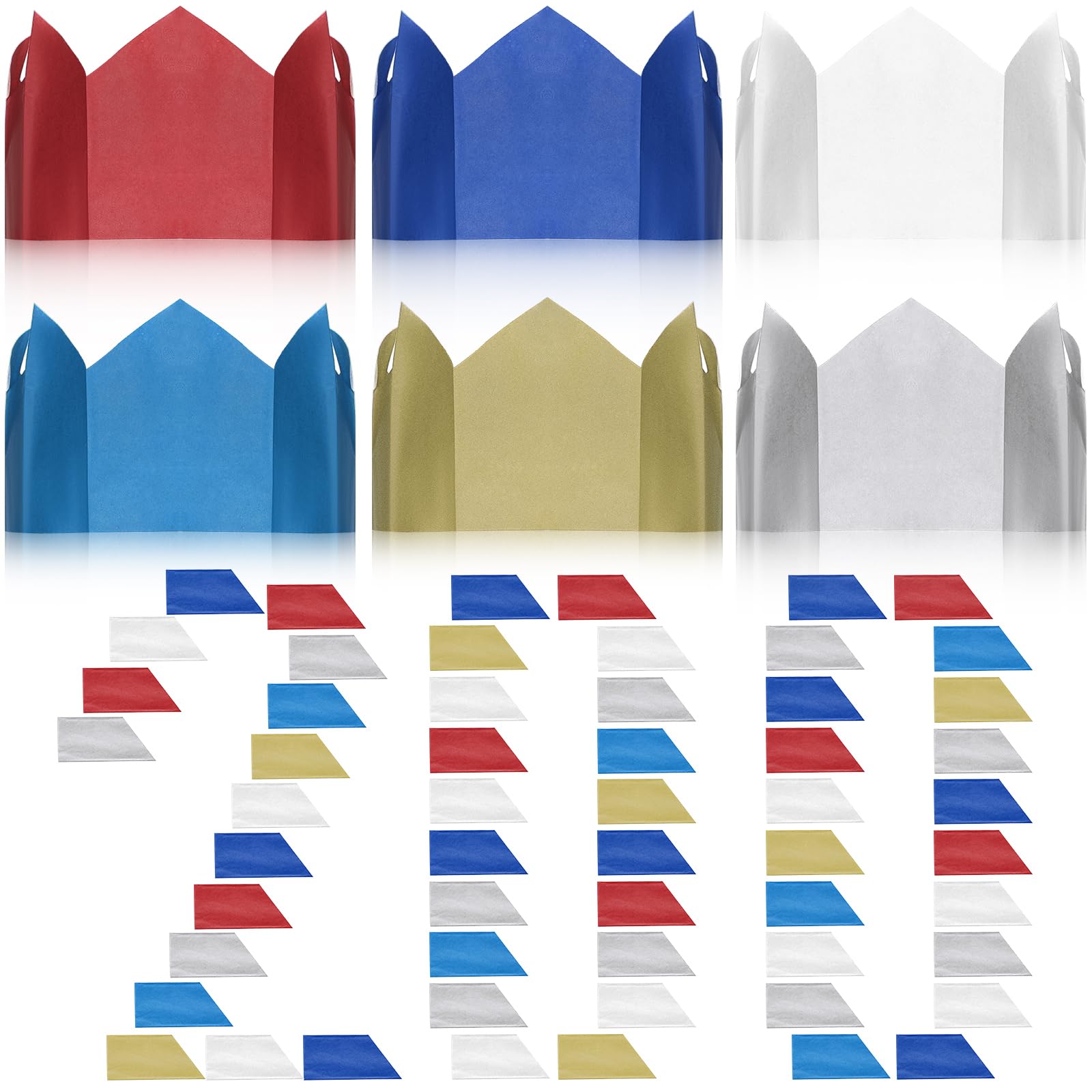 Fainne 200 Pcs Cracker Hats Tissue Paper Crowns Crackers Fillers for ...