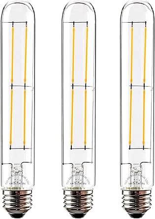 Leadleds 6W Edison Bulb Vintage Long Tubular Night Light Bulb(L7.2 ...
